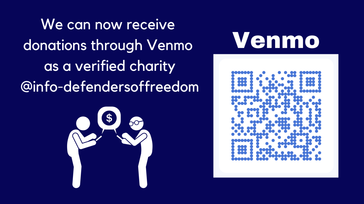 Donate with VENMO - Defenders of Freedom